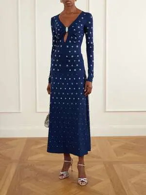 Rabanne Embellished Stretch-jersey Maxi Skirt