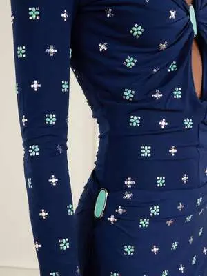 Rabanne Embellished Stretch-jersey Maxi Skirt