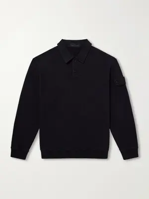 Stone Island Ghost Cotton-jersey Polo Shirt - Black