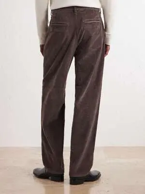 Rag & Bone Wide-leg Pleated Cotton-blend Corduroy Trousers
