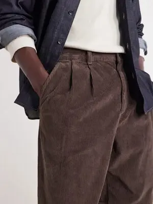 Rag & Bone Wide-leg Pleated Cotton-blend Corduroy Trousers