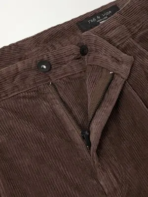 Rag & Bone Wide-leg Pleated Cotton-blend Corduroy Trousers