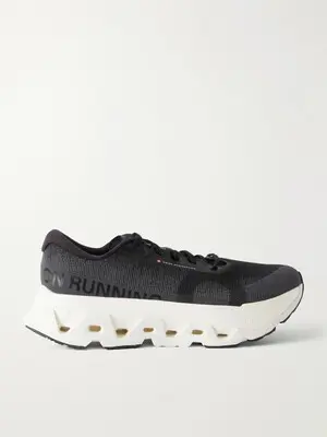 On Cloudmonster 3 Rubber-trimmed Stretch-knit Sneakers - Black