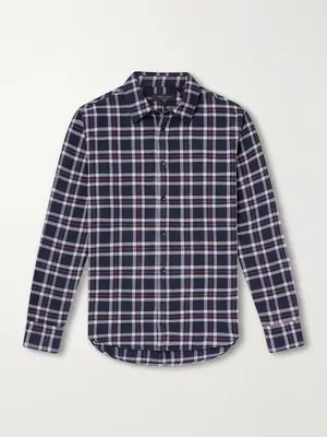 Rag & Bone Tomlin Checked Cotton-flannel Shirt - Blue