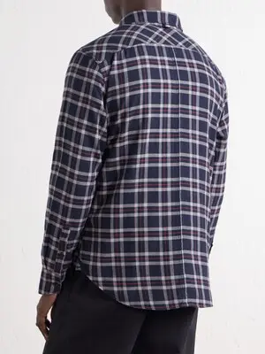 Rag & Bone Tomlin Checked Cotton-flannel Shirt - Blue