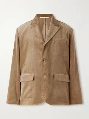 De Bonne Facture Métier Cotton-corduroy Suit Jacket - Neutrals