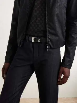 Gucci 3cm Gg-embellished Leather Belt