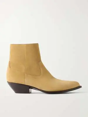 Celine Leon Suede Boots - Beige