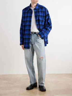 AGOLDE Stanhope Checked Cotton-flannel Shirt