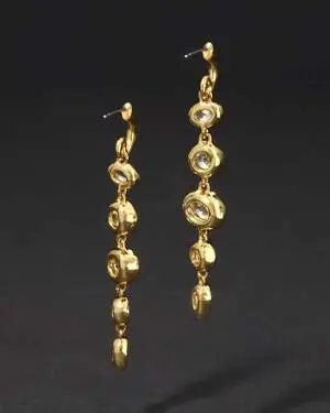 Alexis Bittar Asterales Linear Drop Hoop Earrings