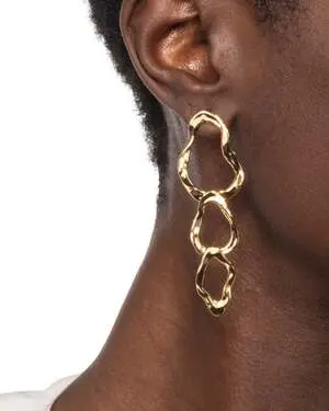 Alexis Bittar Brut Triple Link Post Earrings