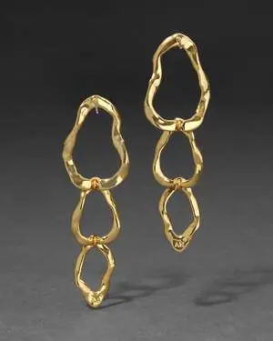 Alexis Bittar Brut Triple Link Post Earrings