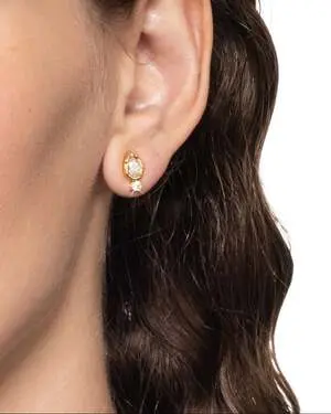 Alexis Bittar Asterales Petite Teardrop Stud Earrings - Gold