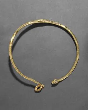 Alexis Bittar Serpent Crystal Skinny Collar Necklace
