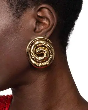 Alexis Bittar Brut Spiral Post Earrings - Gold