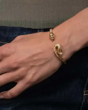 Alexis Bittar Serpent Crystal Bypass Hinge Bracelet