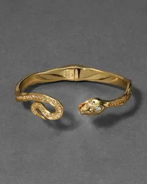 Alexis Bittar Serpent Crystal Bypass Hinge Bracelet