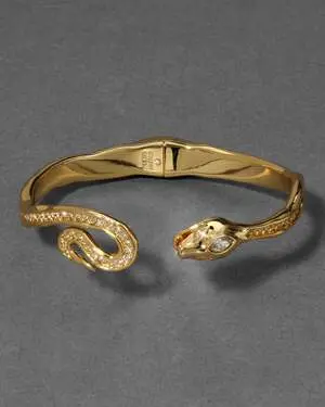 Alexis Bittar Serpent Crystal Bypass Hinge Bracelet