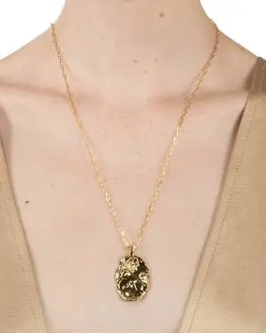 Alexis Bittar Brut Lion Charm Pendant Necklace - Gold