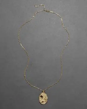 Alexis Bittar Brut Lion Charm Pendant Necklace