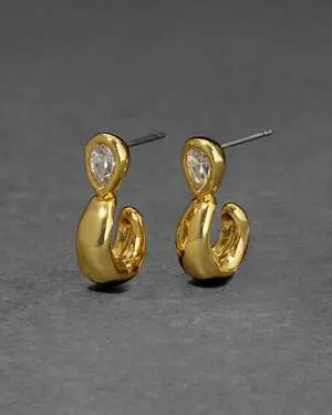 Alexis Bittar Asterales Teardrop Huggie Hoop Earrings