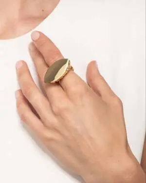Alexis Bittar Brut Slice Ring Gold