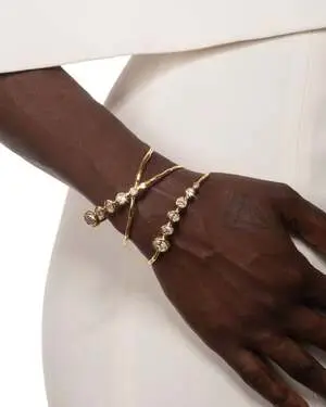 Alexis Bittar Asterales Crystal Orbiting Cuff Bracelet