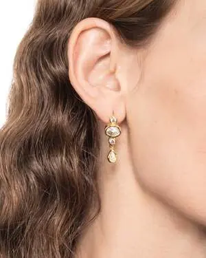 Alexis Bittar Asterales Crystal Drop Leverback Earrings