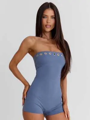 OUTCAST Monae Playsuit Steel