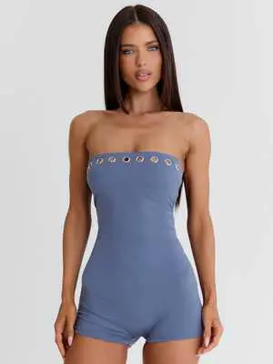 OUTCAST Monae Playsuit Steel
