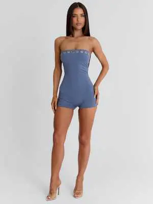 OUTCAST Monae Playsuit Steel