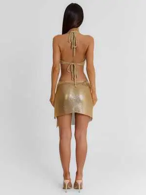 OUTCAST Guiliana Crop Top - Gold