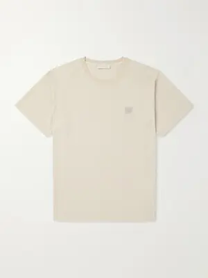 Stone Island Ghost Logo-appliquéd Garment-dyed Cotton-jersey T-shirt - Neutrals