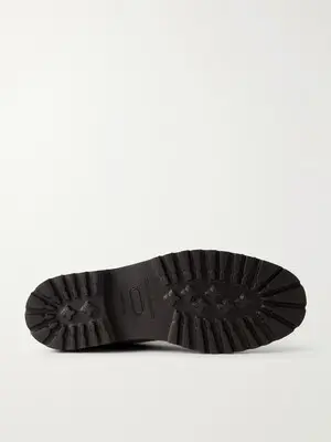 COMMON PROJECTS Leather-trimmed Suede Hiking Boots
