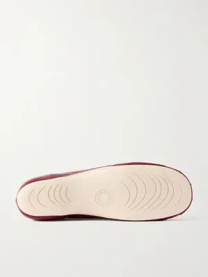 Dries Van Noten Glossed Leather Sneakers - Red