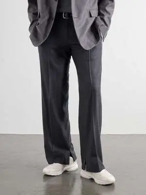 Celine Runner Triomphe-appliquéd Suede-trimmed Leather Sneakers