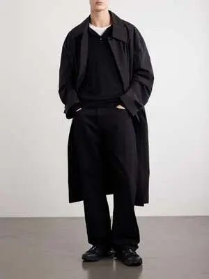 Stone Island Ghost Knitted Virgin Wool Polo Sweater