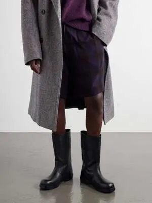 Dries Van Noten Grained Leather Boots