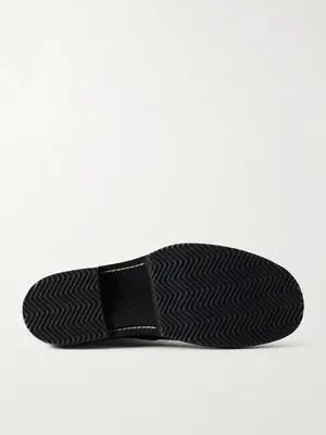 Dries Van Noten Grained Leather Mid Calf Boots
