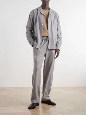 De Bonne Facture Tapered Virgin Wool Drawstring Trousers
