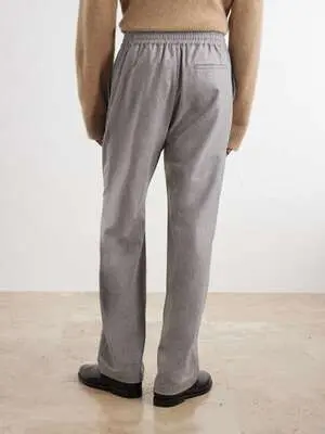 De Bonne Facture Tapered Virgin Wool Drawstring Trousers