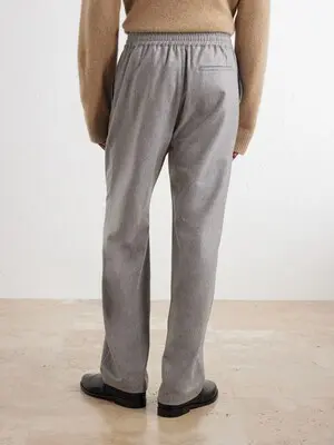 De Bonne Facture Tapered Virgin Wool Drawstring Trousers
