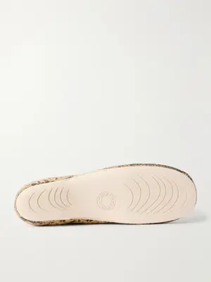 Dries Van Noten Snake-effect Leather Sneakers