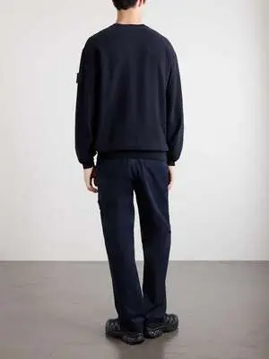 Stone Island Ghost Logo-appliquéd Stretch Cotton-jersey Sweatshirt