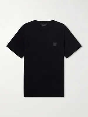 Stone Island Ghost Logo-appliquéd Cotton-jersey T-shirt - Black