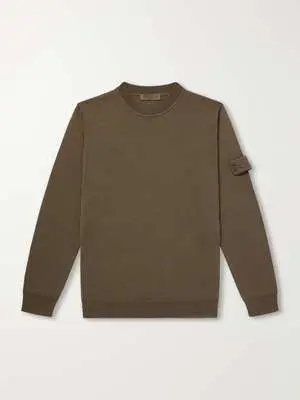 Stone Island Ghost Knitted Virgin Wool Sweater - Green