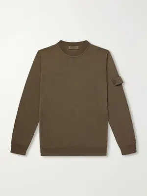 Stone Island Ghost Knitted Virgin Wool Sweater - Green