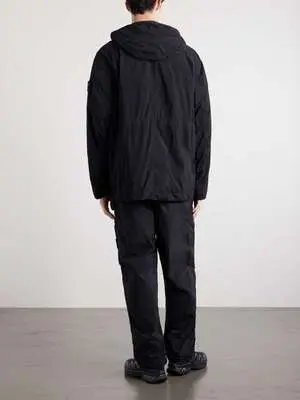 Stone Island Ghost Logo-appliquéd Garment-dyed Shell Hooded Parka