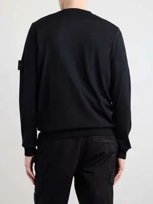Stone Island Ghost Logo-appliquéd Virgin Wool Sweater