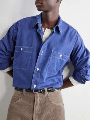KAPTAIN SUNSHINE Work Suvin Cotton And Hemp-blend Shirt